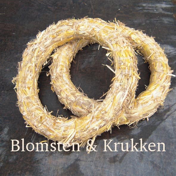 Halmkrans - Binderiartikler, Oasis og tråd - Blomsten & Krukken